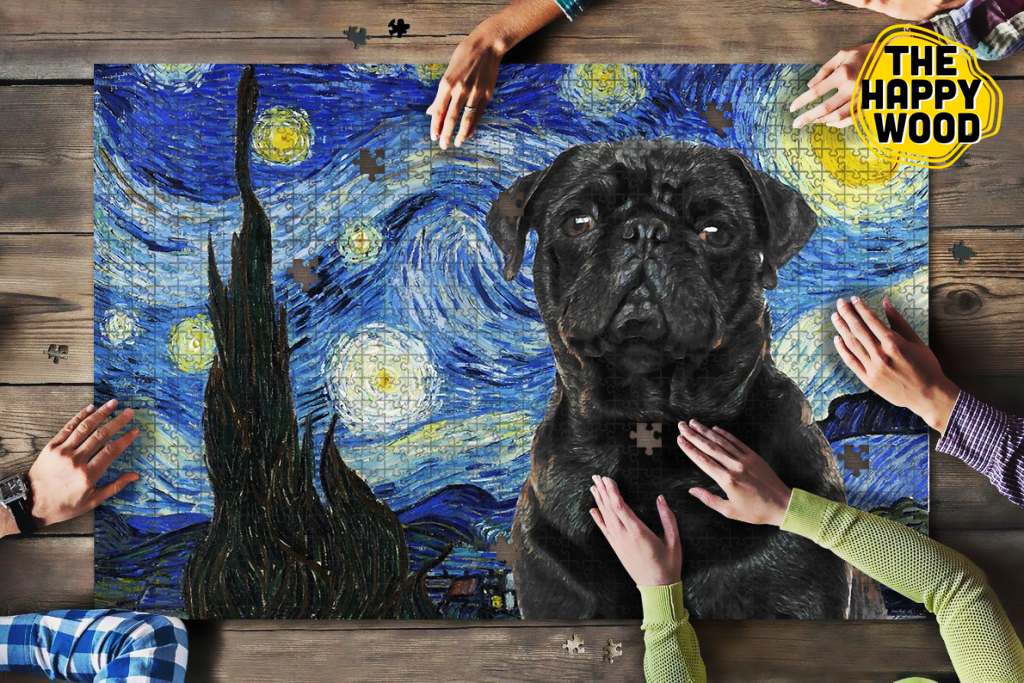 Pug Jigsaw Puzzles - The Happy Wood