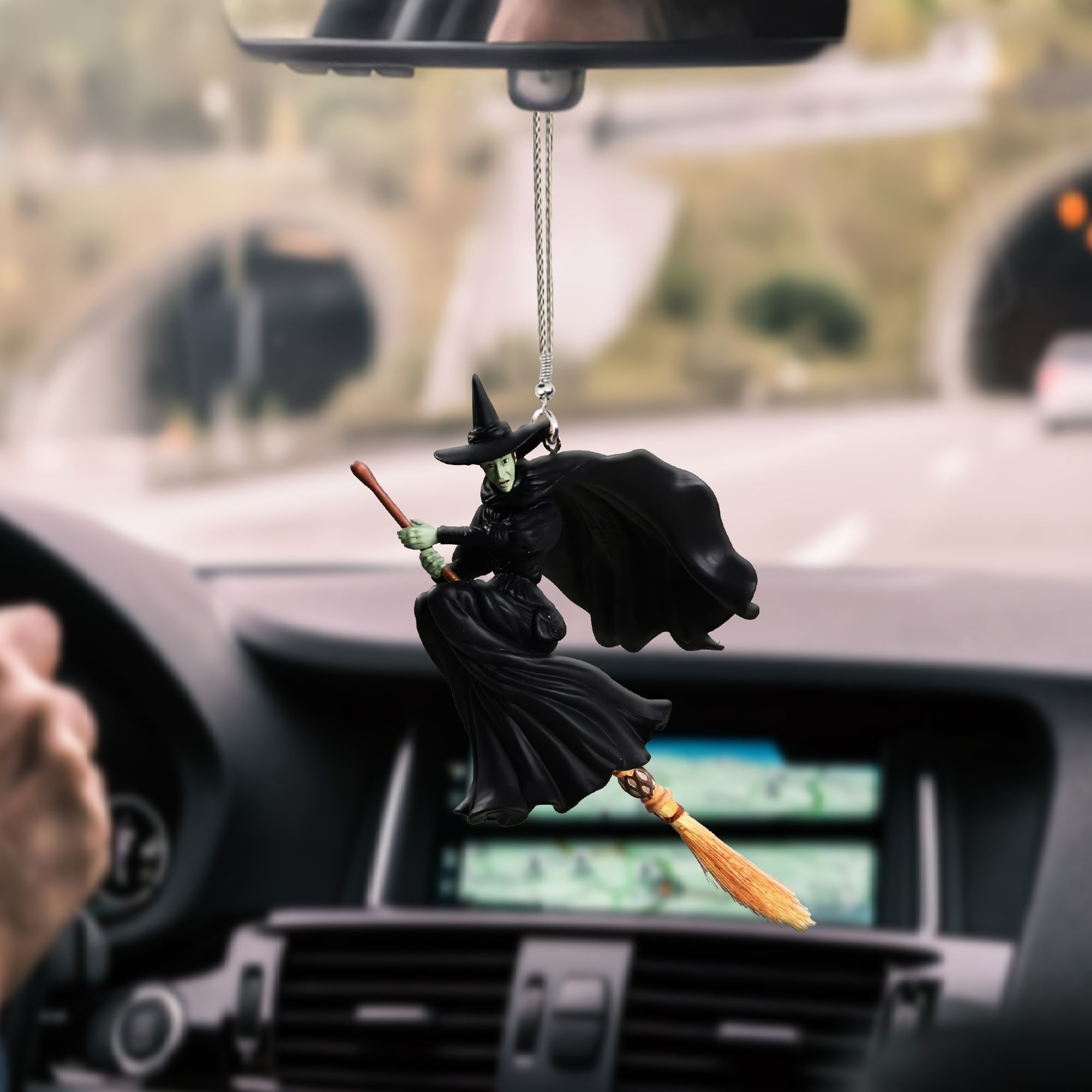 Wicca Witch Broom PY90 HTT041198 PAV Car Hanging - The Happy Wood