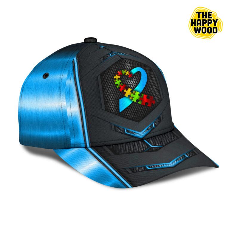 Autism Awareness Blue Heart Classic Cap Hat - The Happy Wood