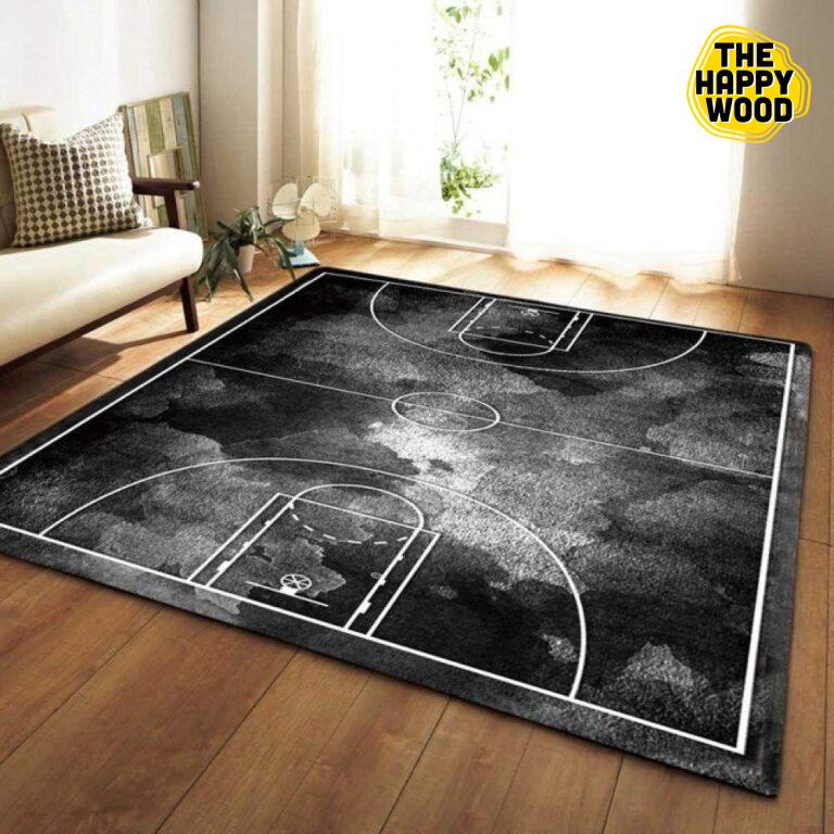 Basketball Area Rectangle Carpet Rug - The Happy Wood